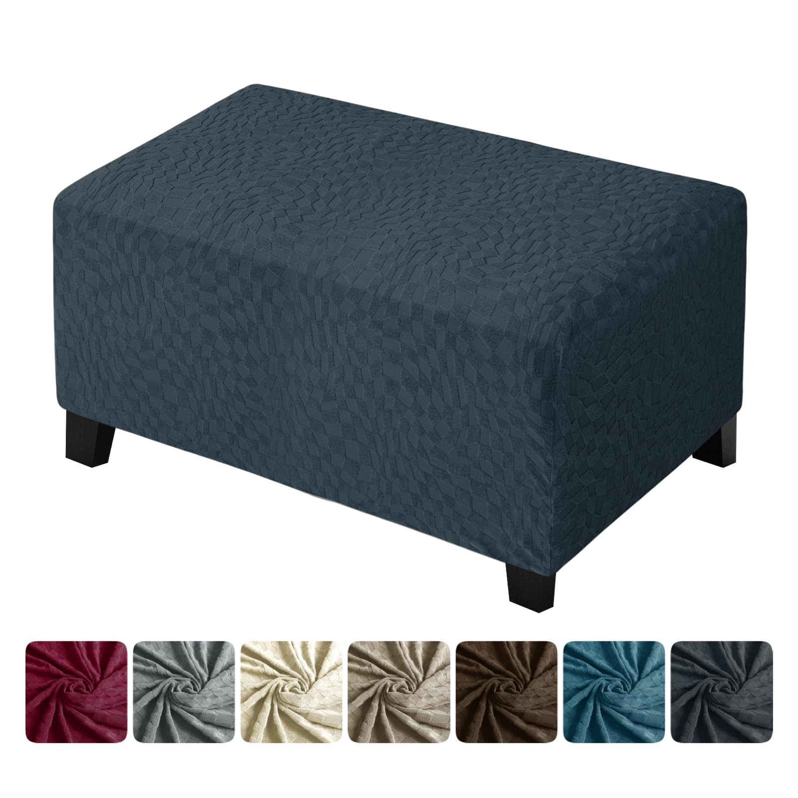 Amazon.com: ZNSAYOTX Ottoman Covers 2024 Fashion Rectangle Footrest ...