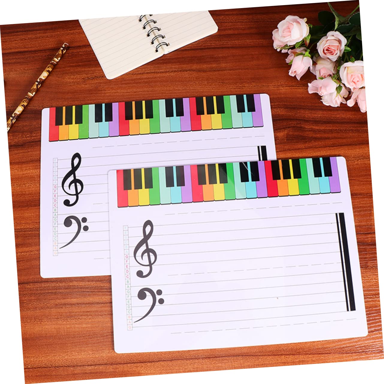 A5 Whiteboard Note Board Exercise White Music Teaching Boards Writable ...