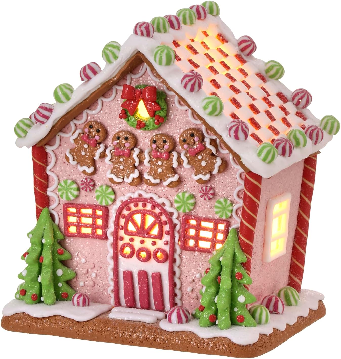 Amazon.com: One Holiday Way 8.5-Inch Lighted Pastel Pink & Green ...
