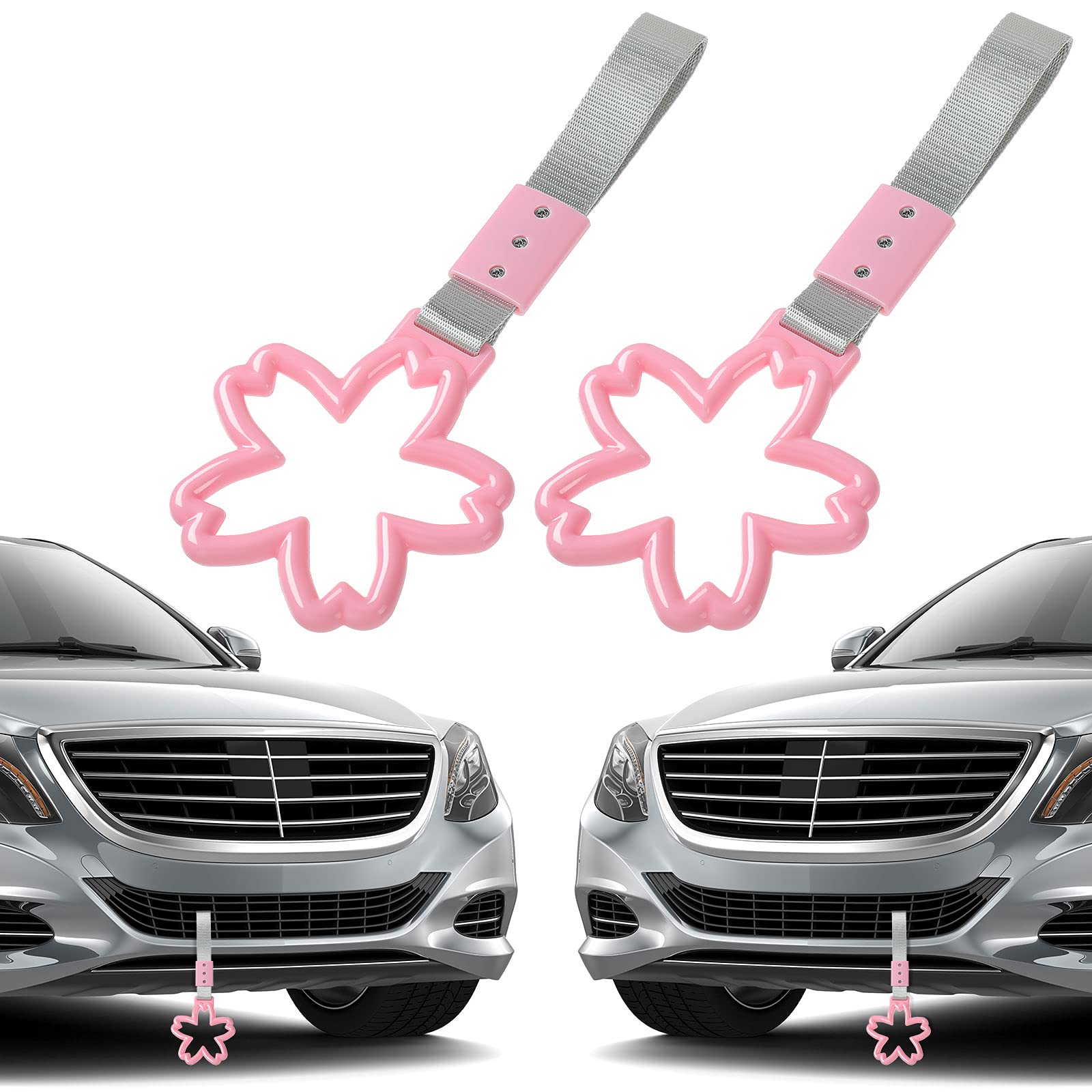 Buy 2 Pieces JDM Tsurikawa Ring Sakura Shaped car hand strap, Japanese ...