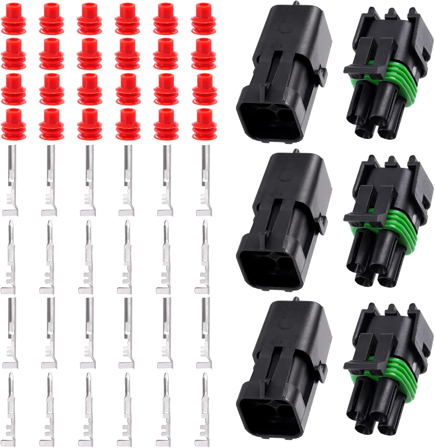 Amazon.com: Swpeet 54Pcs 4Pin Male & Female Pin Waterproof Automotive ...