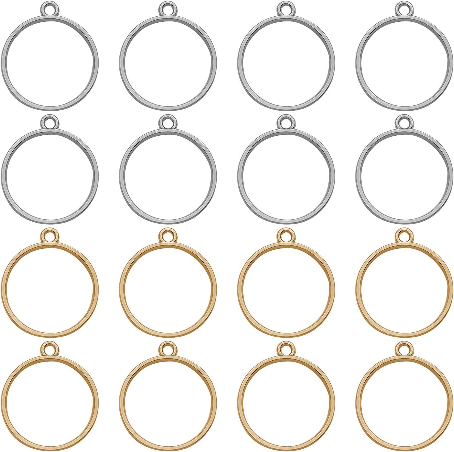 Amazon.com: Huwujiu 60pcs Round Open Back Bezel Round Frame Pendants ...