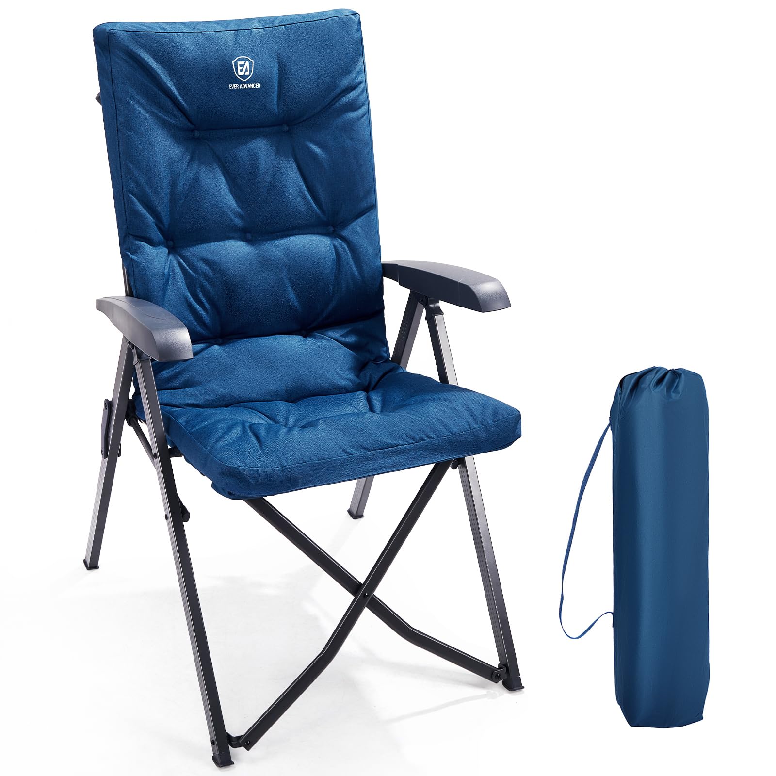 Ever Advanced Folding Padded Camping Chair 4 Positon Adjustable ...