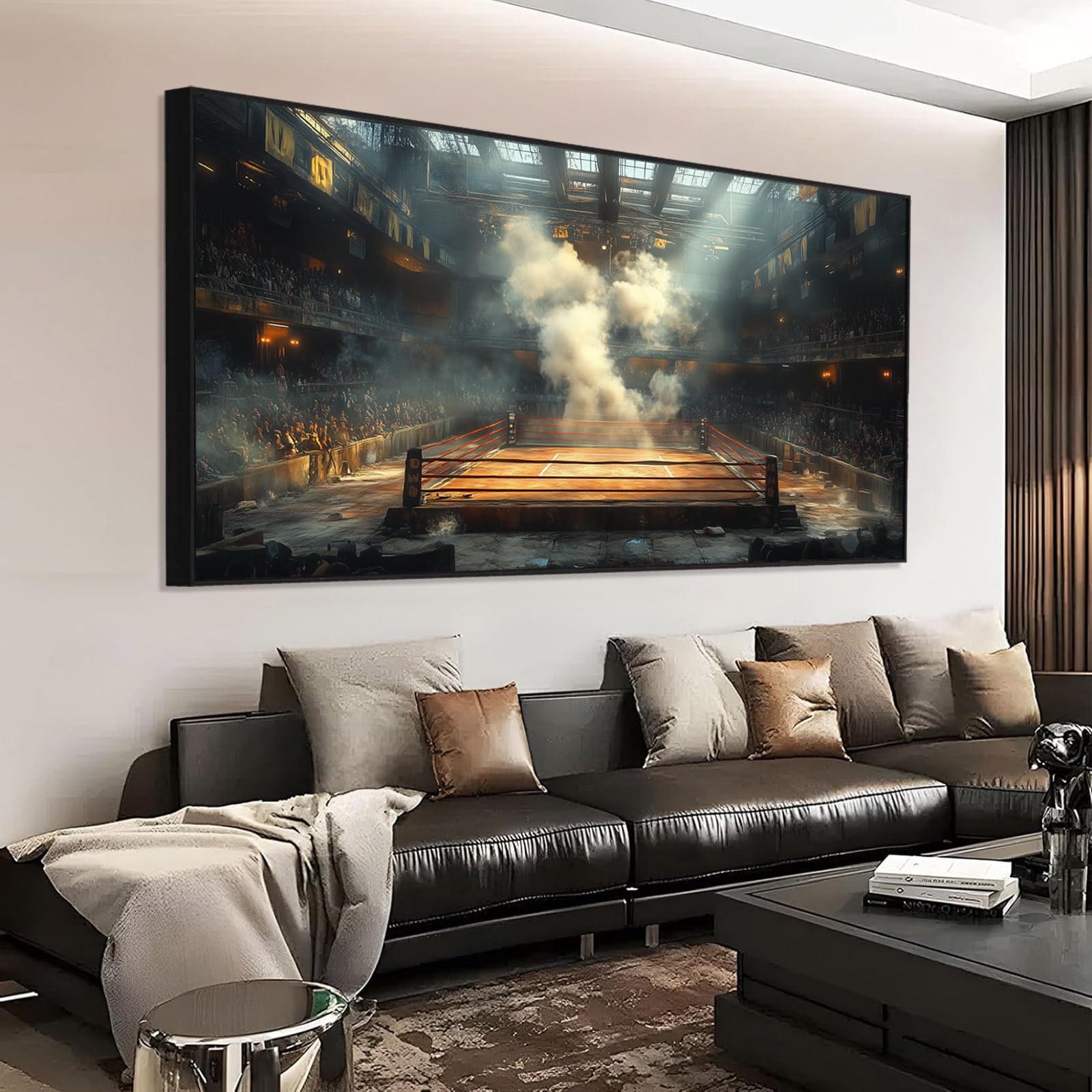 Amazon.com: Boxing Arena Canvas Wall Art, Large Boxing Arena Canvas ...