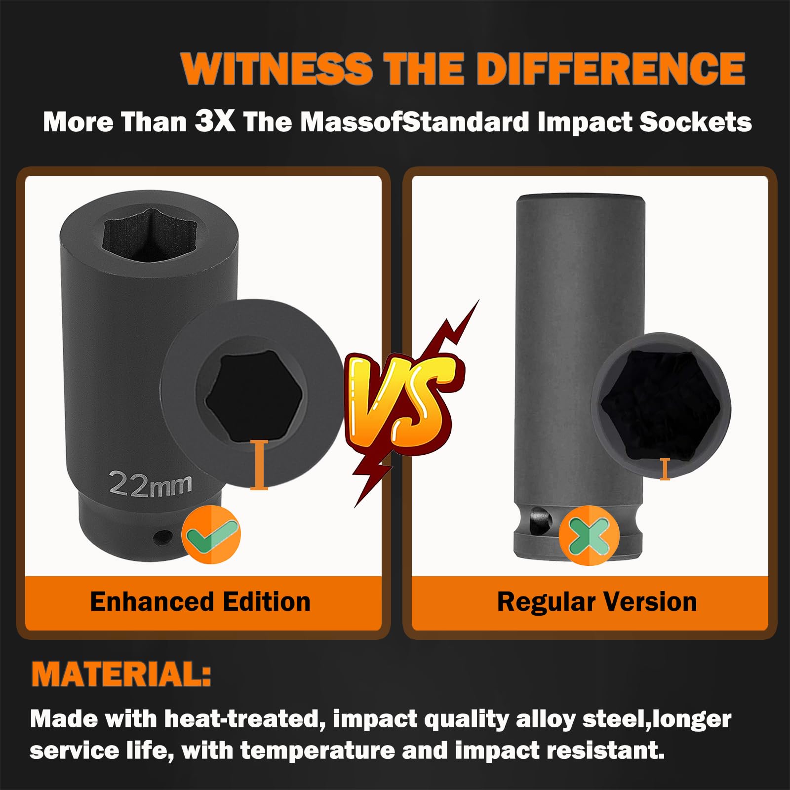 Snapklik.com : 77110 Harmonic Balancer Socket 22mm Crank Bolt Socket ...