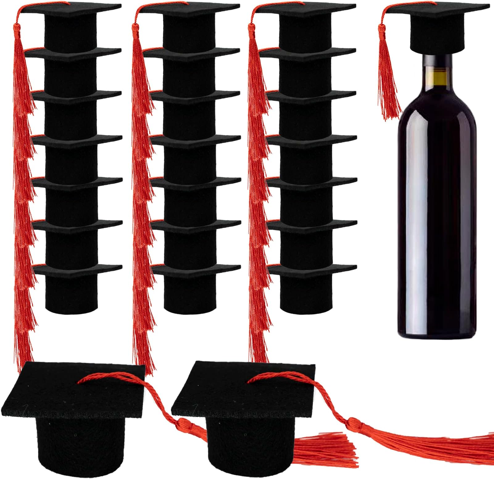 Amazon.com: Shouldin 24 Pieces Graduation Wine Bottle Caps,Graduation ...