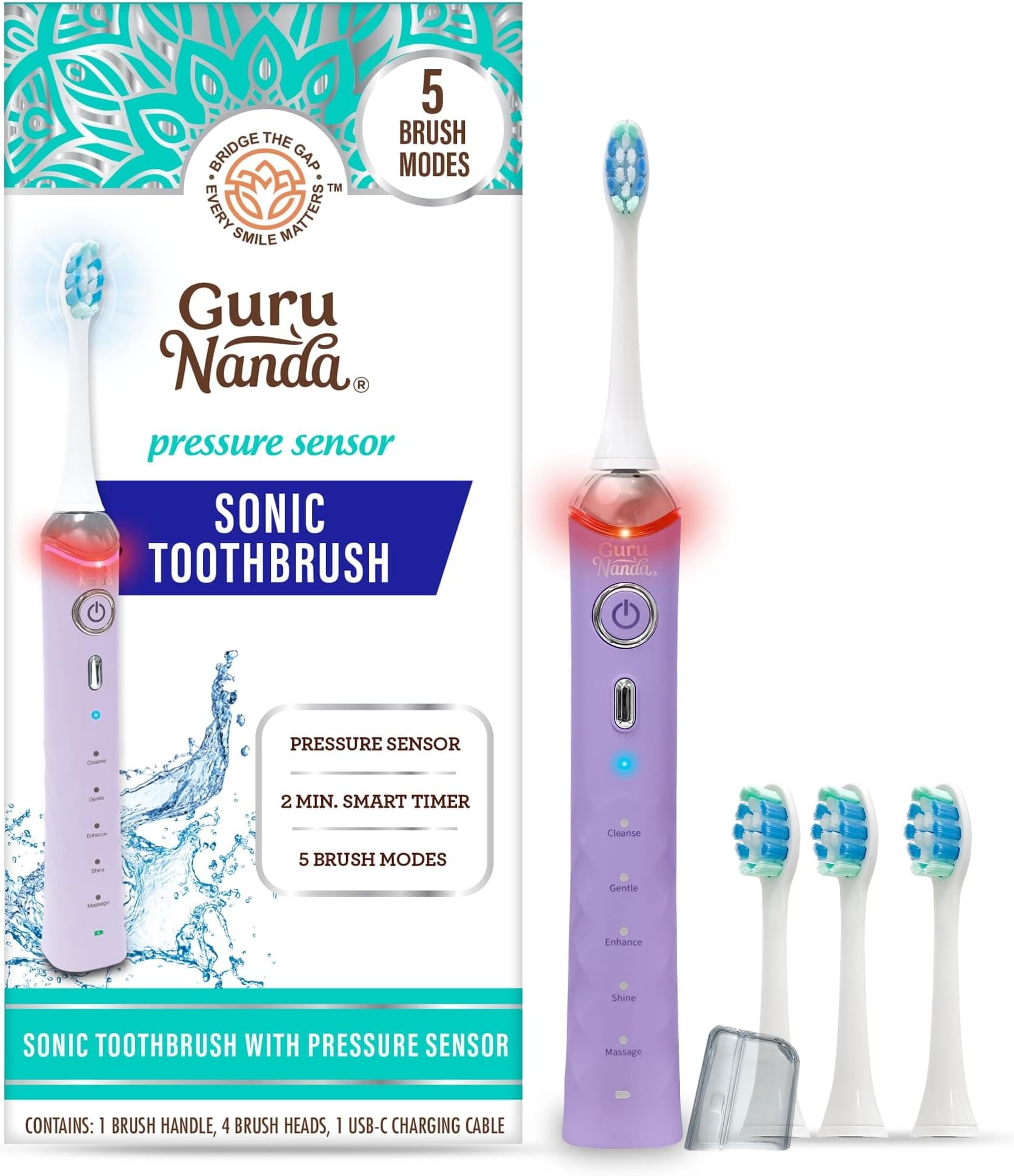 Amazon.com: GuruNanda Lion & Lamb Kit 2.0, Electric Toothbrush with ...