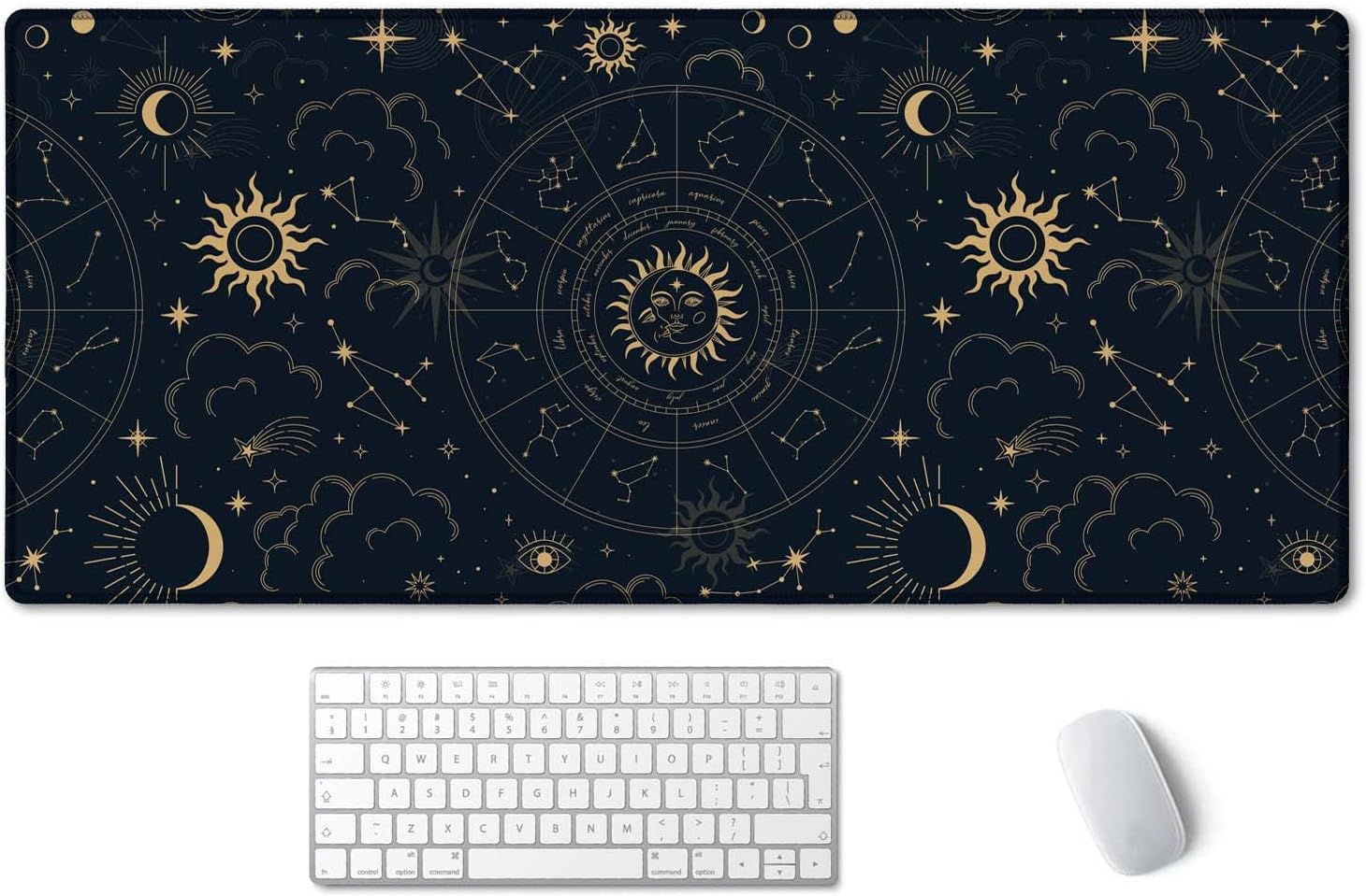 Amazon.com : SSOIU Zodiac Wheel Desk Mat, Celestial Desk Pad, Astrology ...