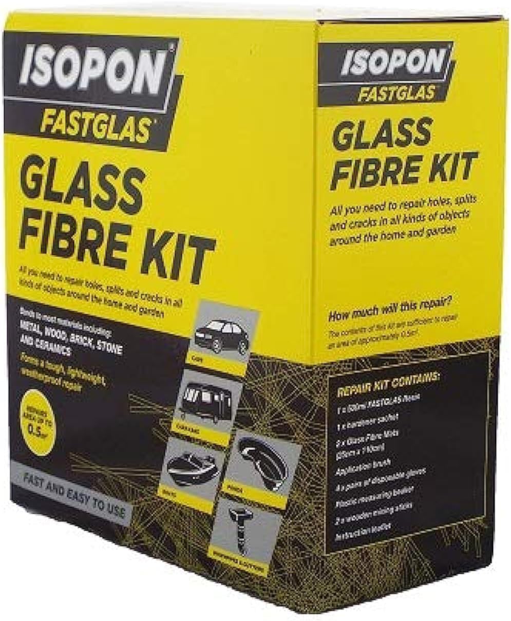 isopon Upol GL//D Fastglas Glass Fibre Kit, S Size : Amazon.co.uk ...
