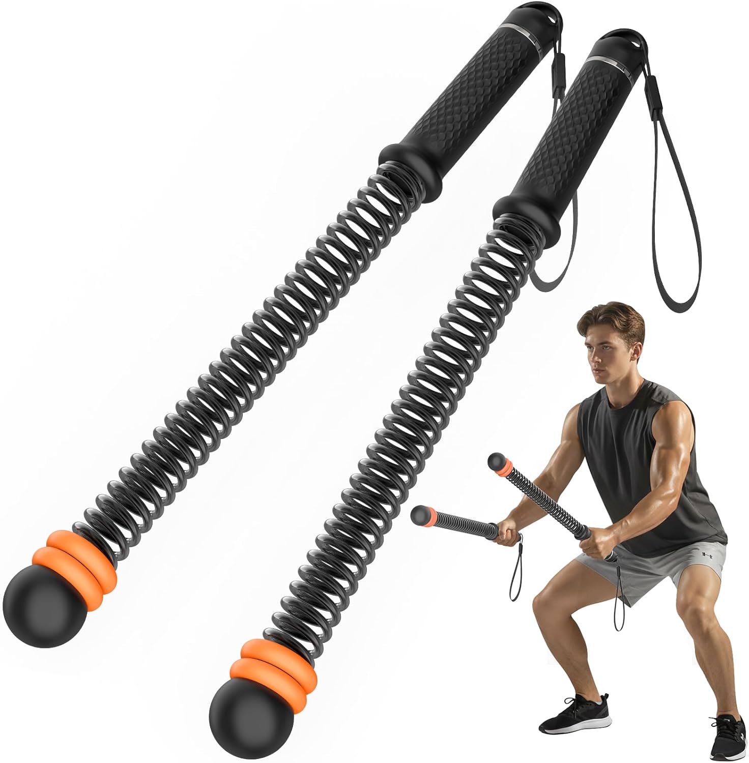 Amazon.com: AddWin Ropeless Battle Ropes for Home Gym (2-pack), Quiet ...