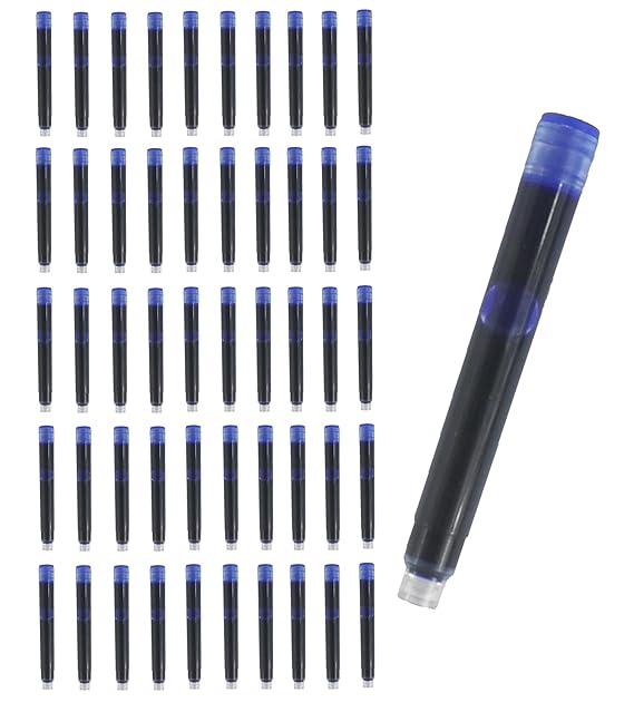 JH Fountain Jumbo Ink Pen Prefilled cartridges Pack of 50 Pieces (6.5 ...
