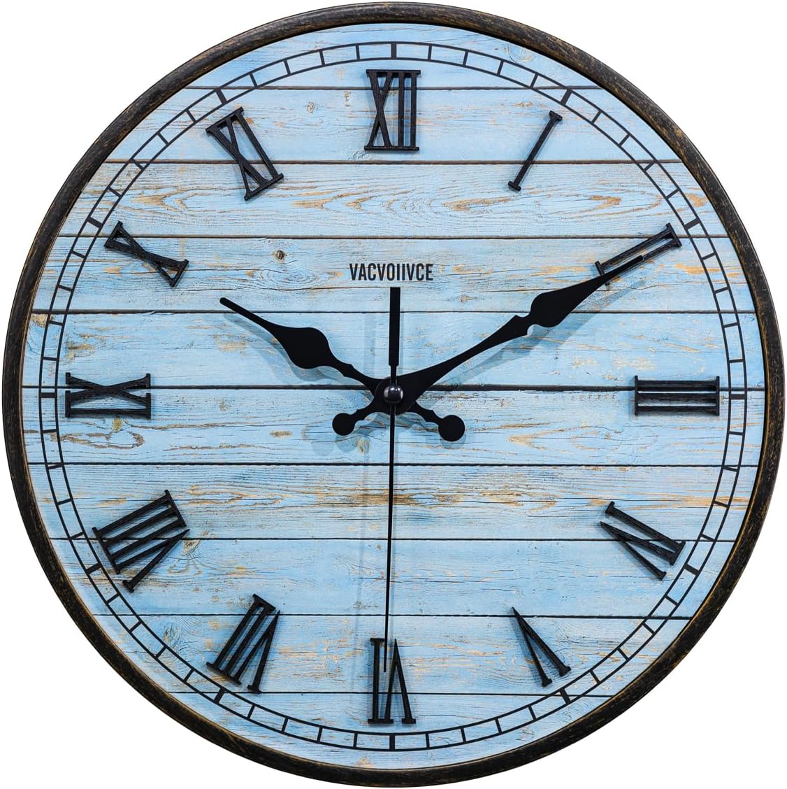 Amazon.com: VACVOIIVCE 10 inch Wall Clock, Battery Powered Wooden ...