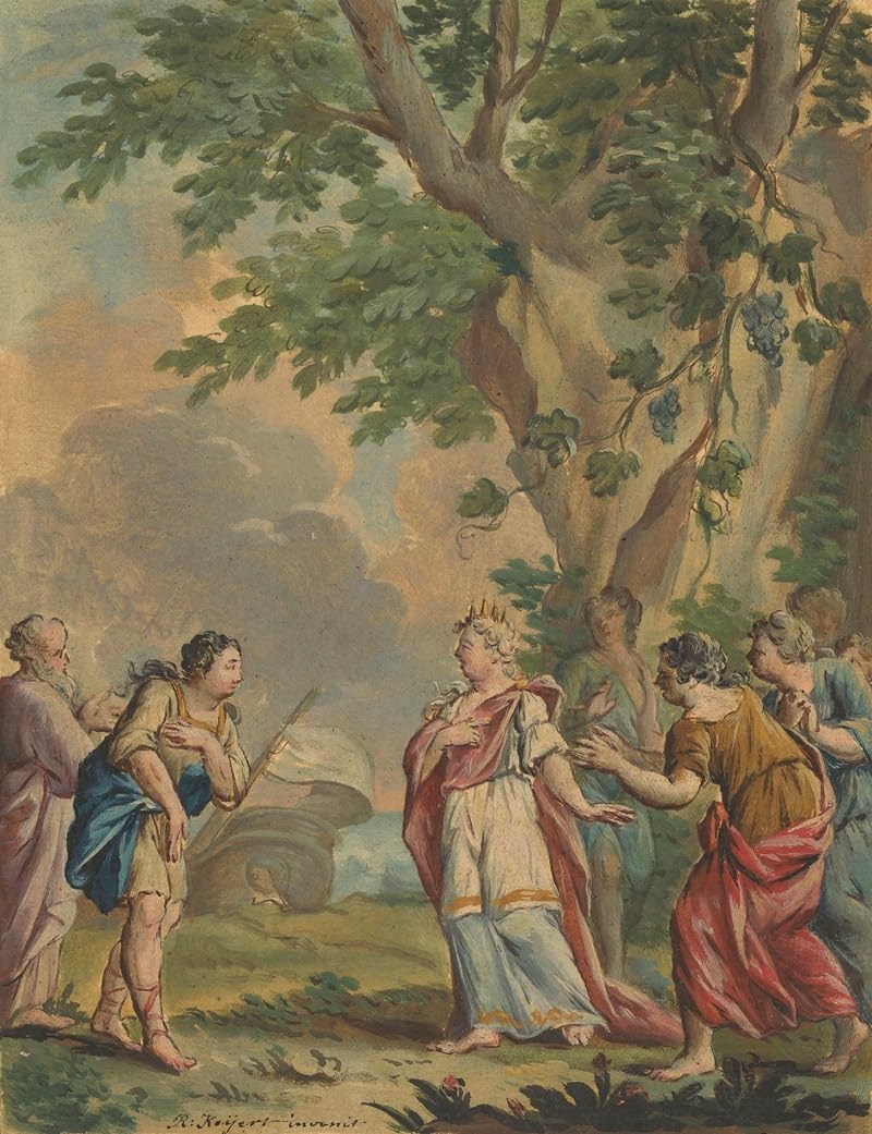 Amazon.com: Telemachus en Mentor komen aan bij de nimf Calypso (1719 ...