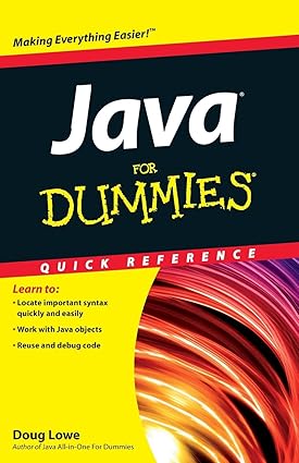 Java For Dummies Quick Reference: Lowe, Doug: 9781118168233: Amazon.com ...