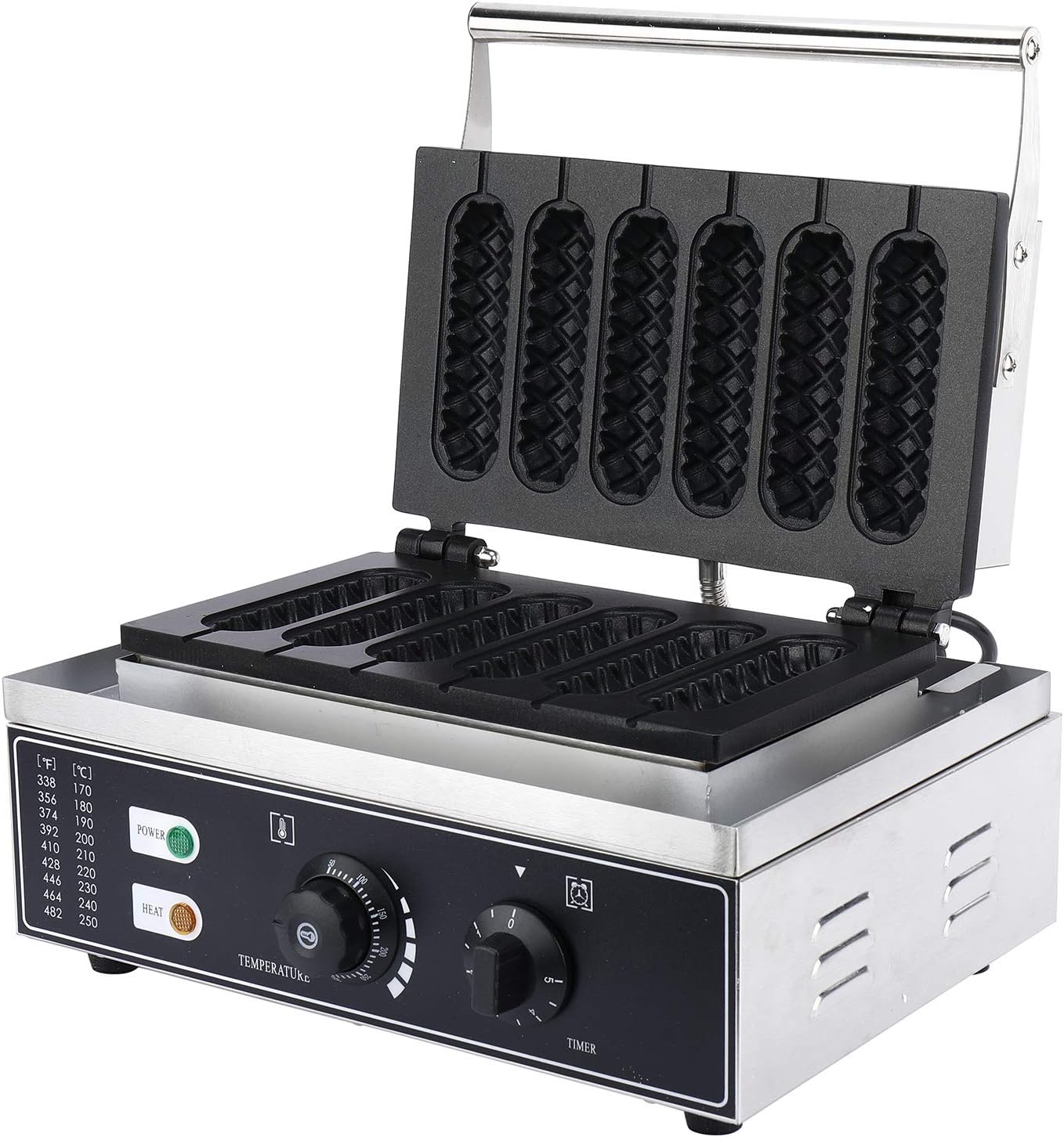 Amazon.com: 6Pcs Electric Hotdog Waffle Maker Machine Commercial Corn ...