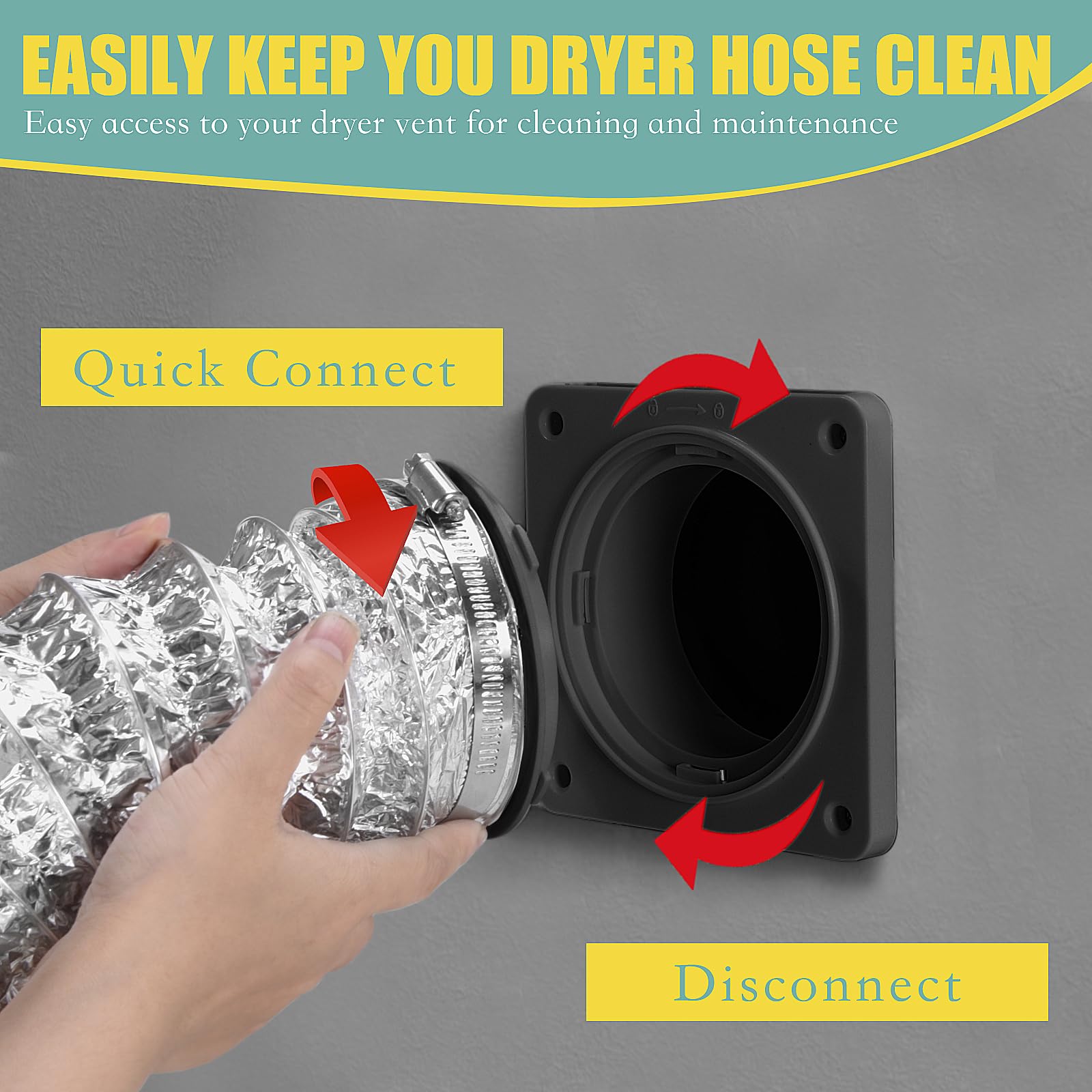 Snapklik.com : VIWINVELA Dryer Vent Hose Connector Kit - Dryer Vent ...