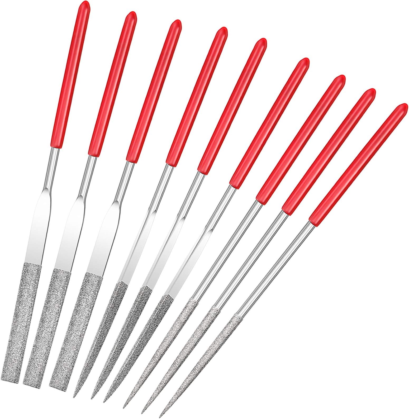 Amazon.com: YAKAMOZ 10pc Mini Diamond Metal Files Set - Micro Round ...