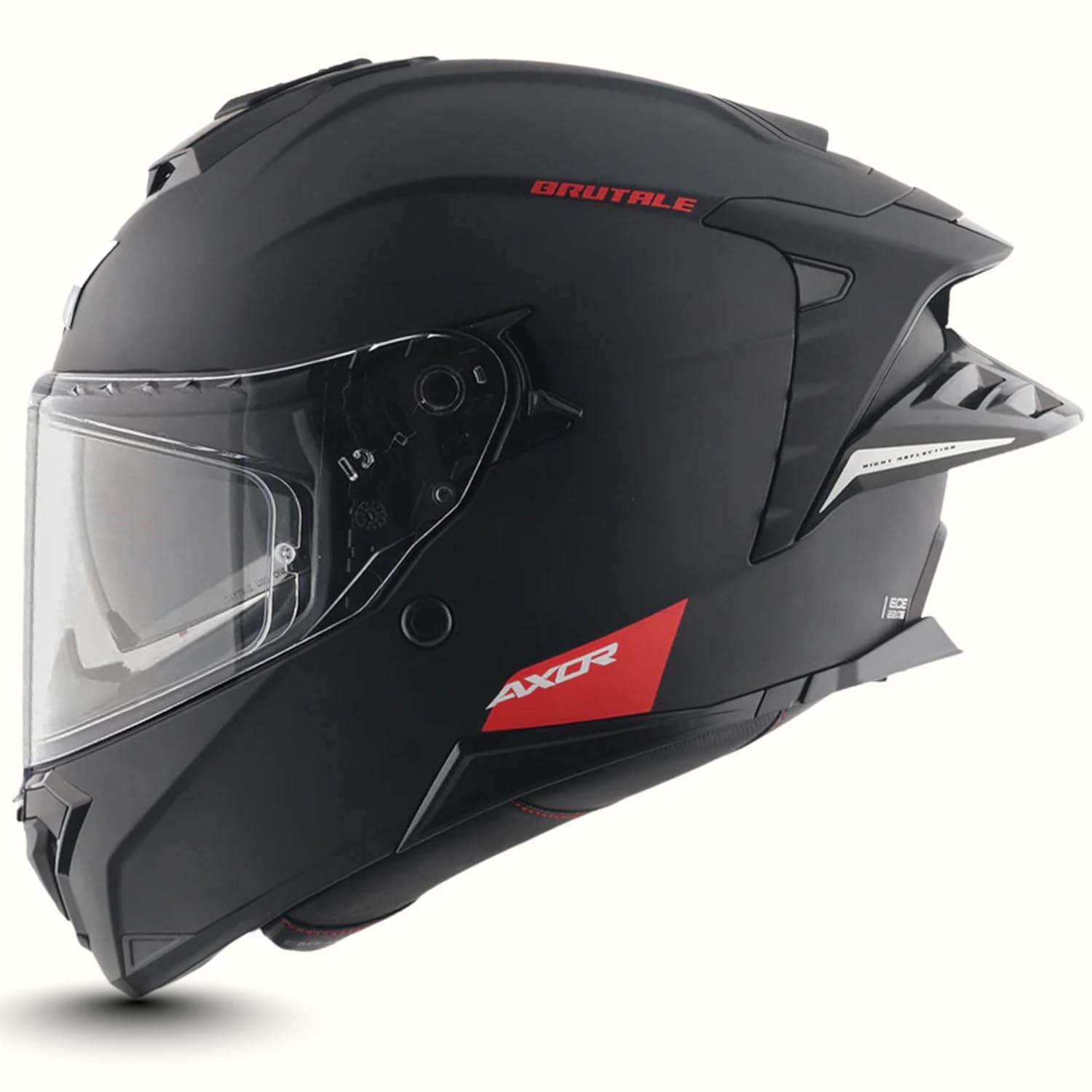 Brutale Solid Colors Dual Spoiler Helmet – Aerodynamic Full Face Design ...