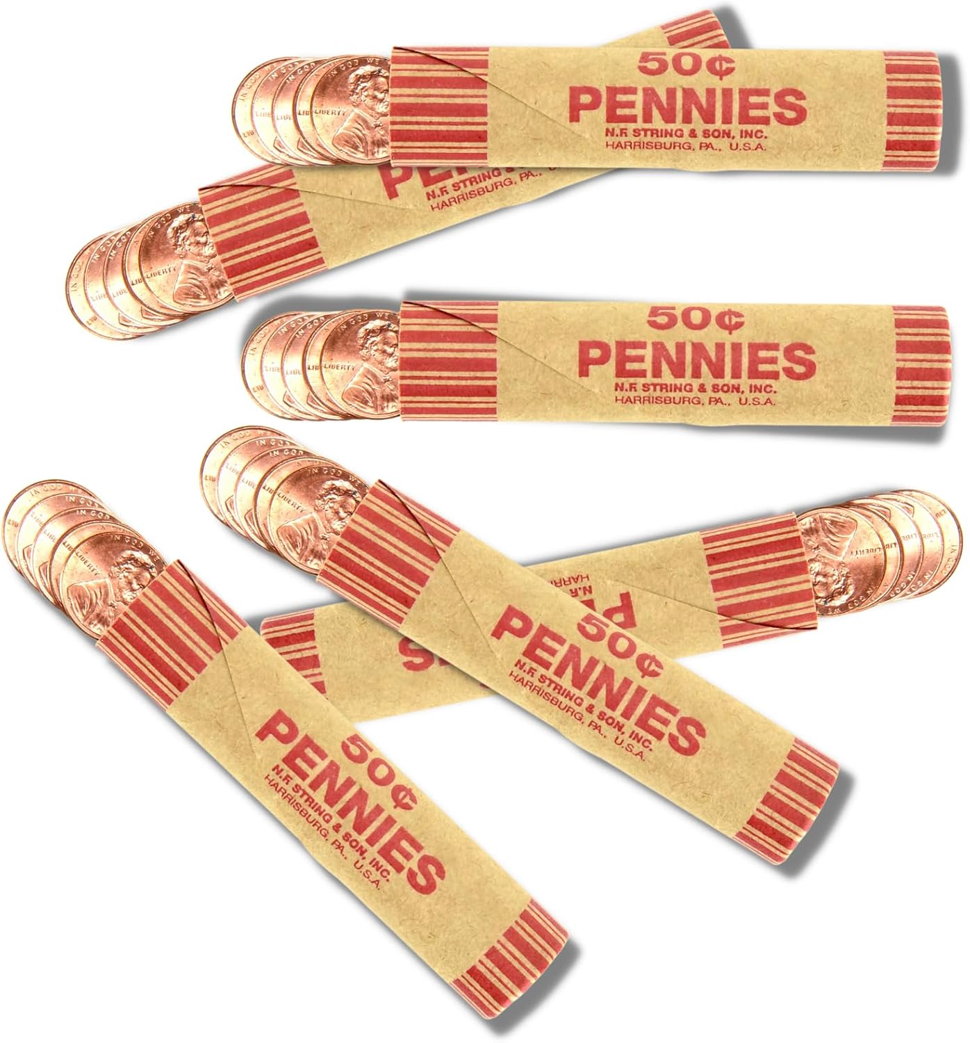 Amazon.com : 100 Pennies Coin Wrappers - Made in USA - Durable ...