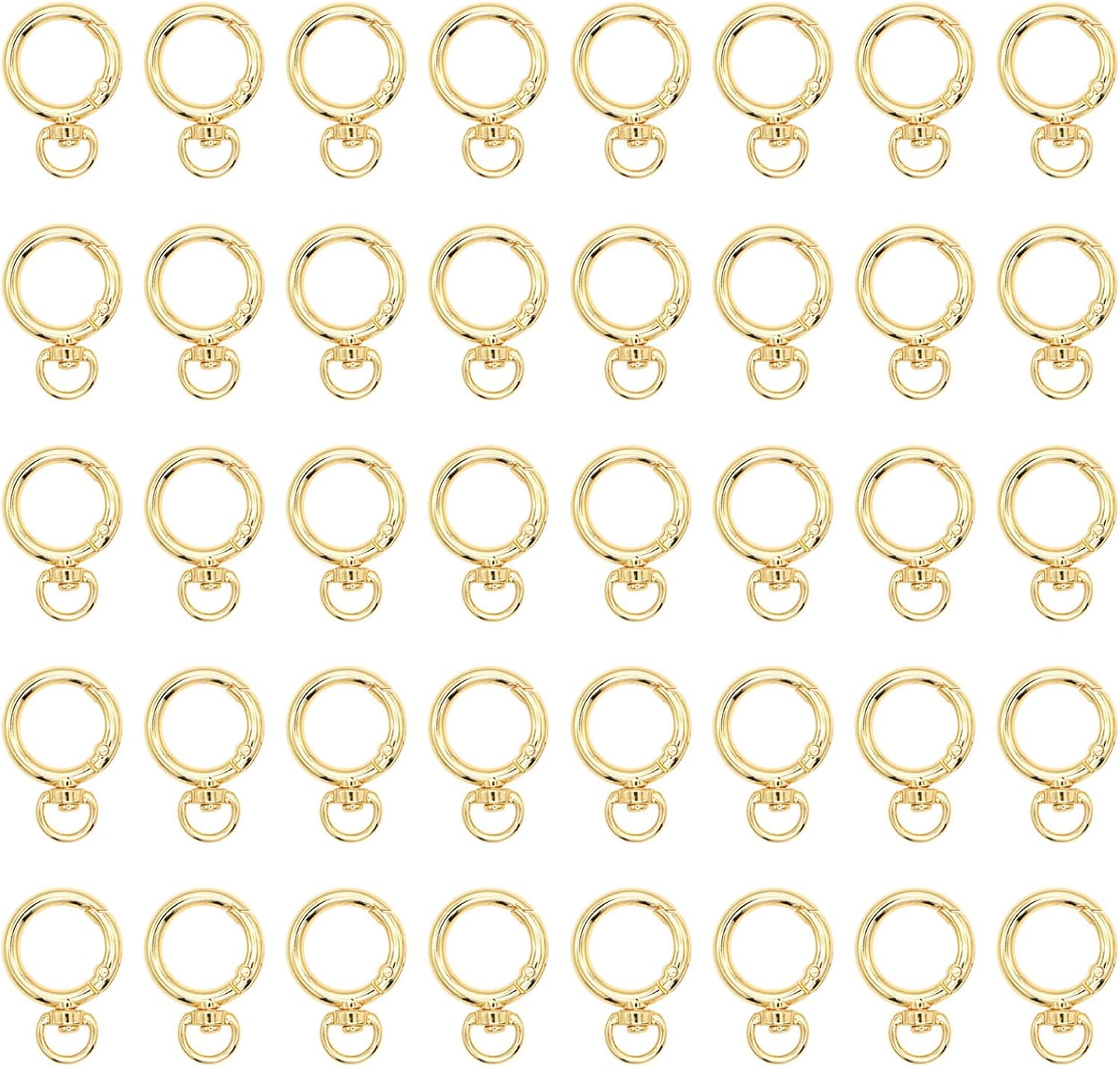 Amazon.com: 40 Pcs Round Spring Snap Hooks Clip Set DIY Accessories O ...