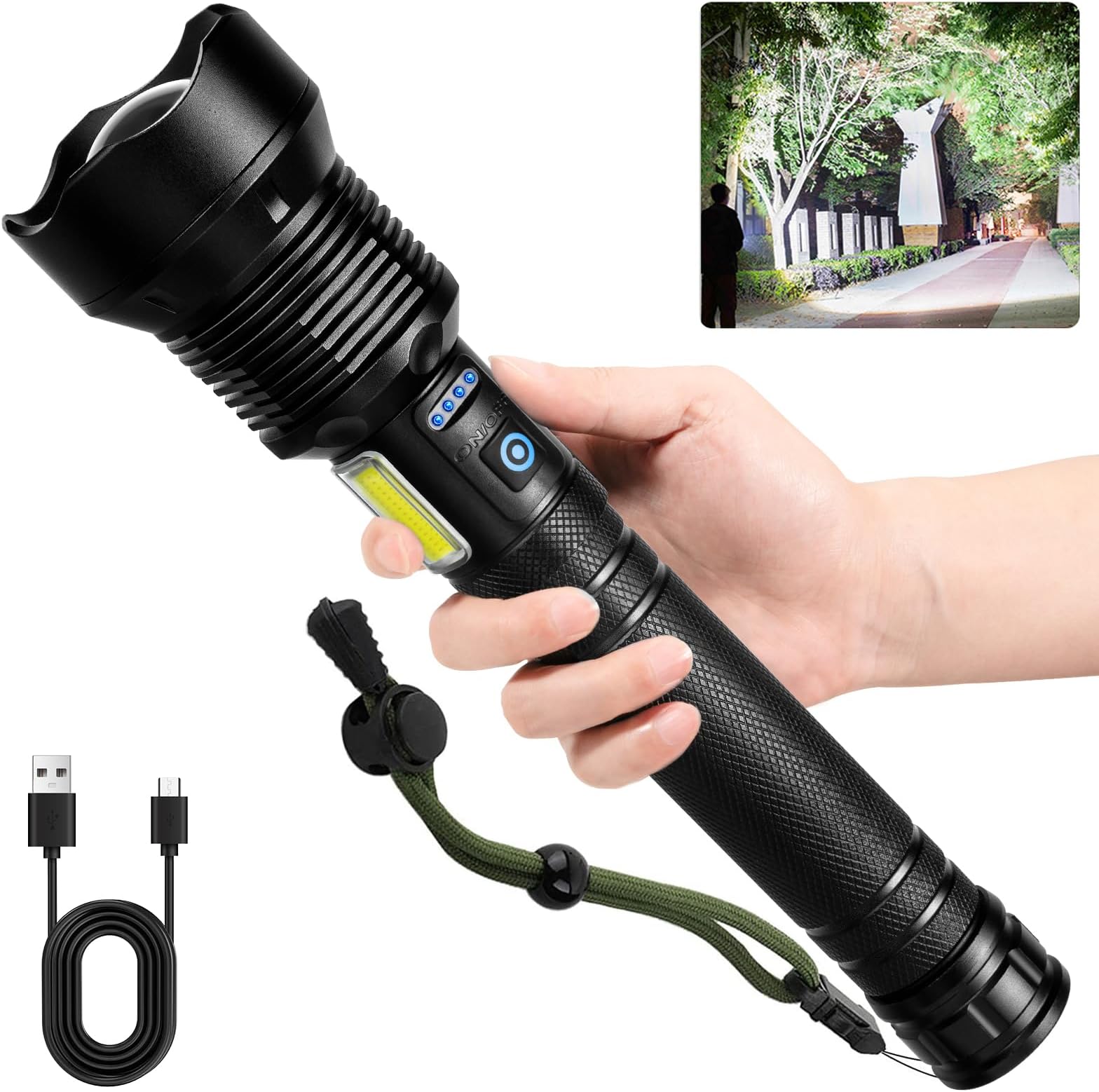 Ultra Bright High Power Flashlight – Waterproof LED Tactical Military ...