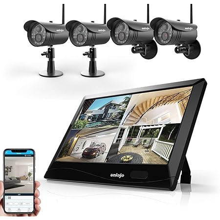 Amazon.com : Wireless WiFi Security Camera System (4Pcs), UNIOJO 1080P ...