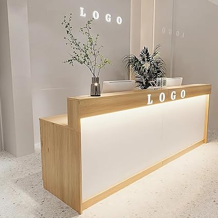 Amazon.com: Huariifowm Modern Reception Counter, Office Reception Stand ...