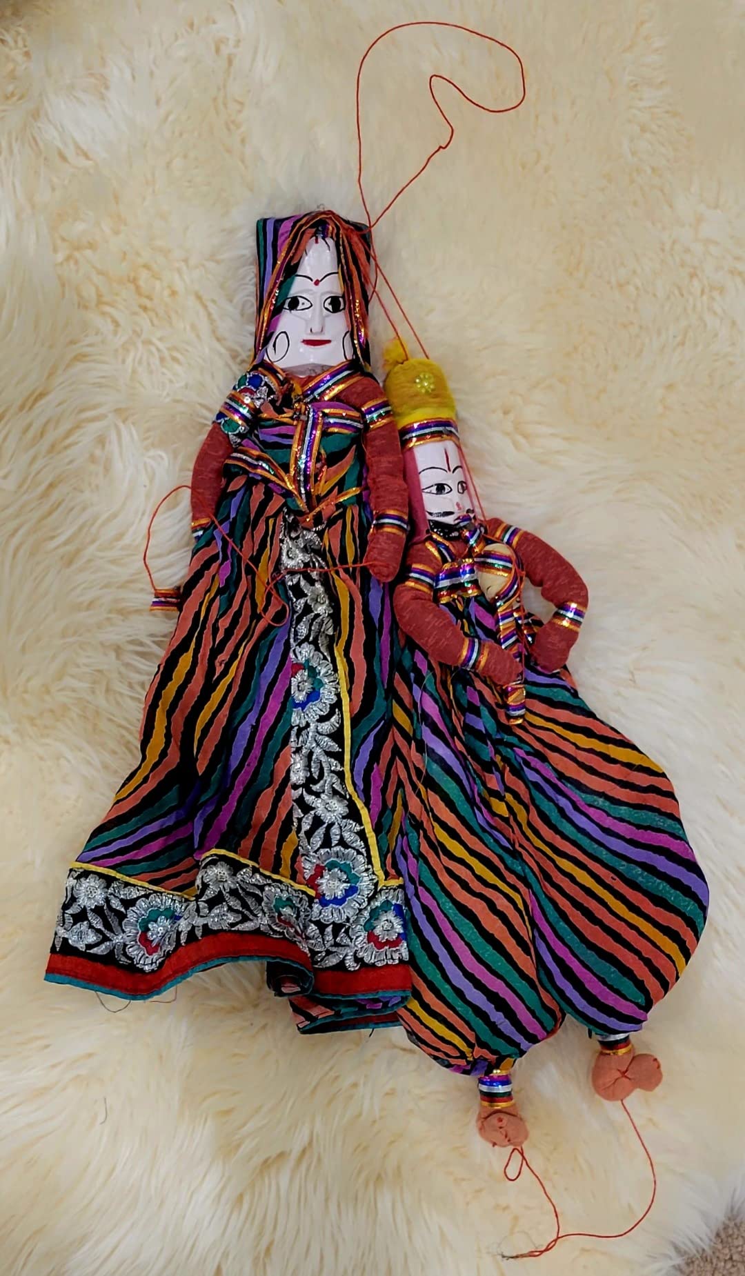 Buy HeeMo Wood Traditional Handcrafted Rajasthani Face String, Standard ...