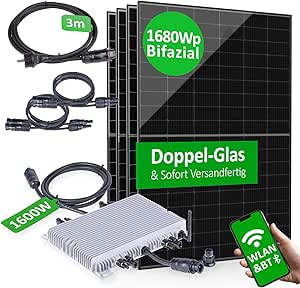 DUR-line Balkonkraftwerk 1680Wp | 1600W Complete Set with up to 2180Wp ...