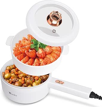 Amazon.com: Nardea 1.6L Mini Hot Pot Electric with Steamer, 700W ...