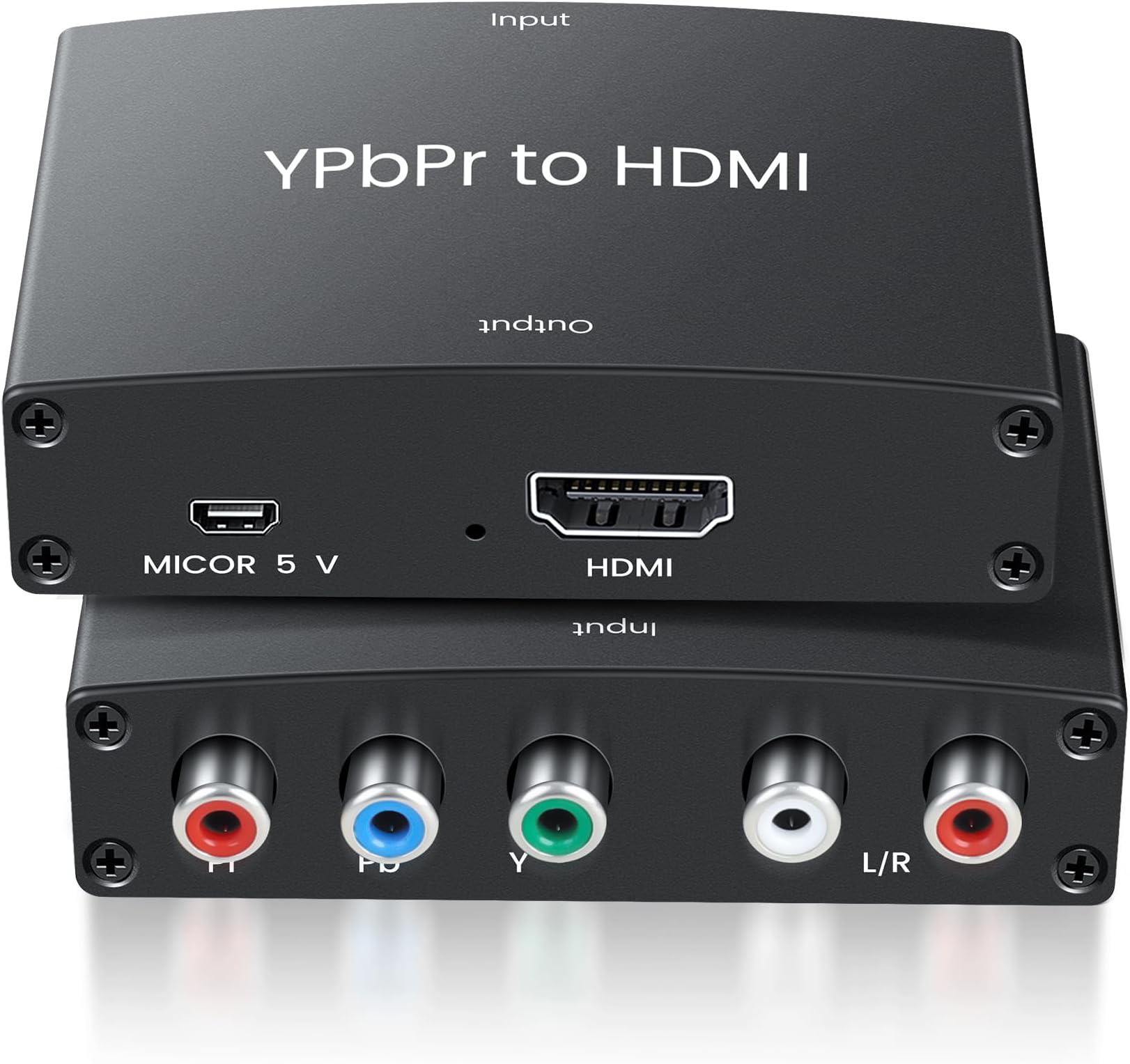 Adaptador de componente a HDMI, YPbPr a HDMI + R/L, adaptador ...