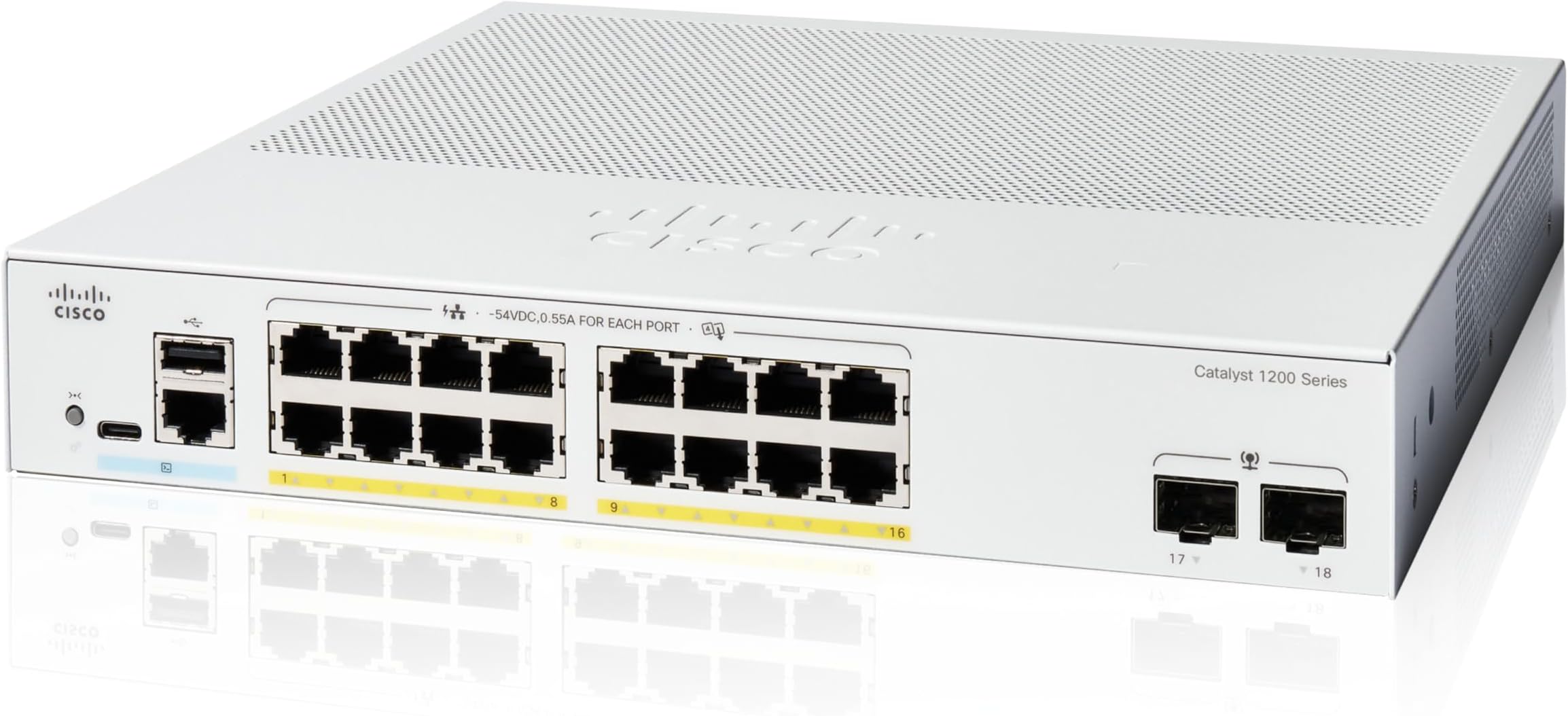 Amazon.com: Cisco Catalyst 1200-16P-2G Smart Switch, 16 Port GE, PoE ...