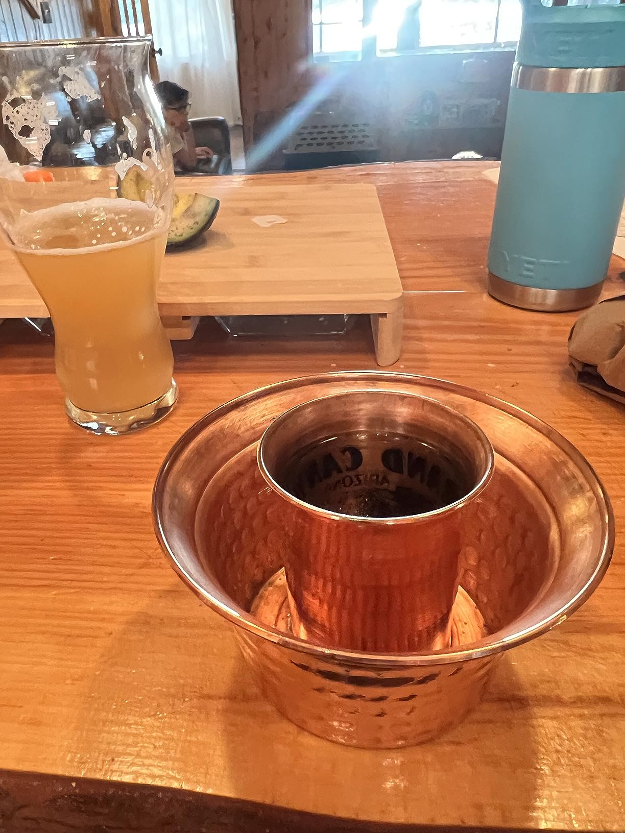 Amazon.com | YUVADAN Copper Raki Glass Cooler Set of 2 Oz/Rakı Glasses ...