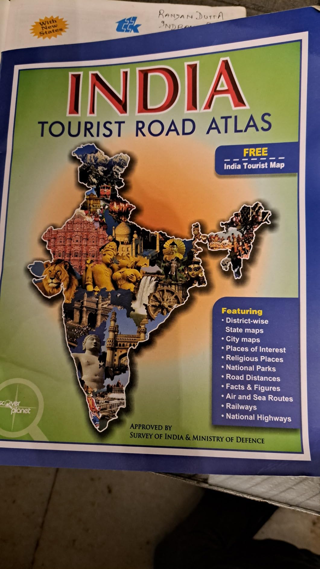 Discover Planet - India Tourist Road Atlas (English) : Discover Planet ...