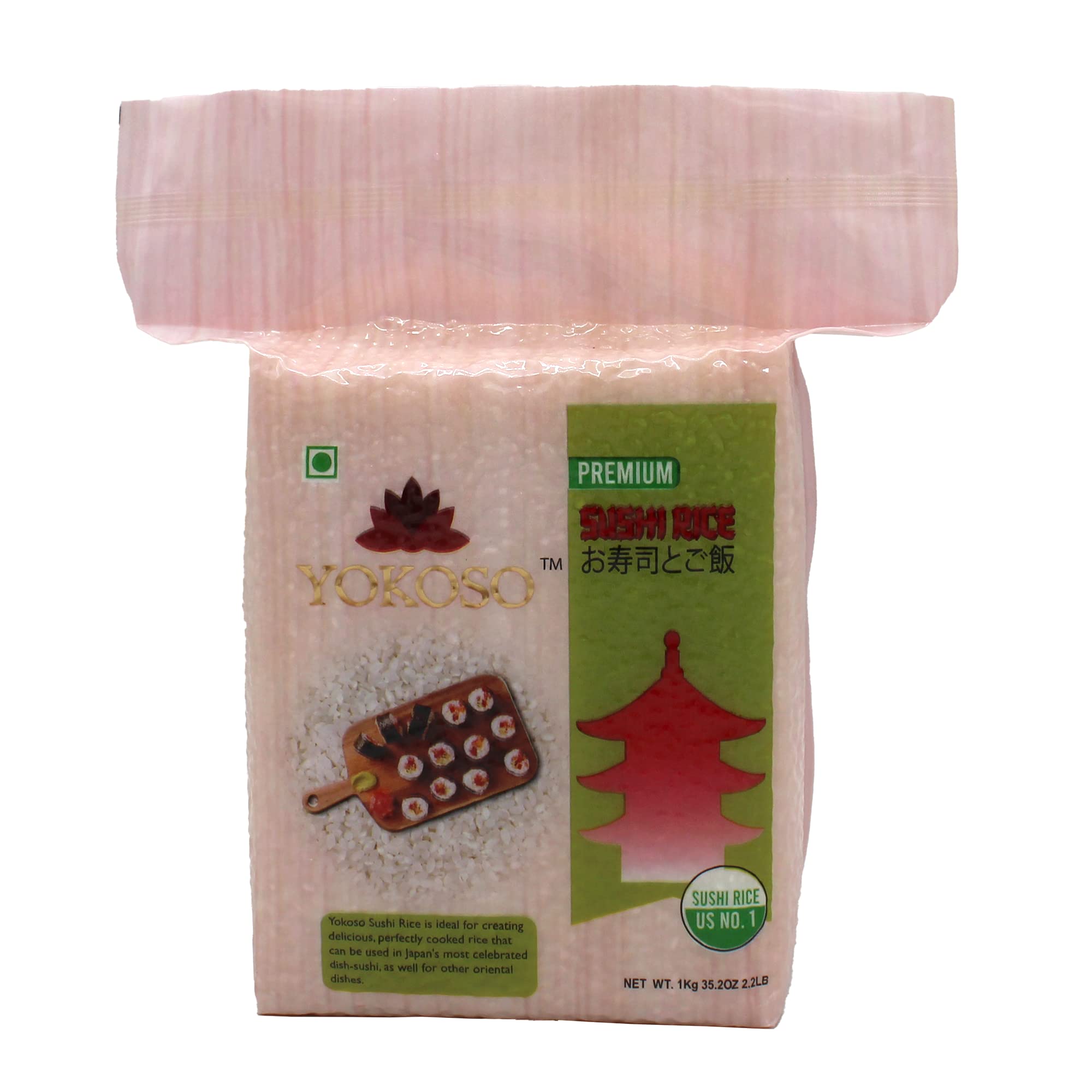 Buy Yokoso Imported Authentic Sushi Rice 1 kg Vacuum Pack of 2 Online ...
