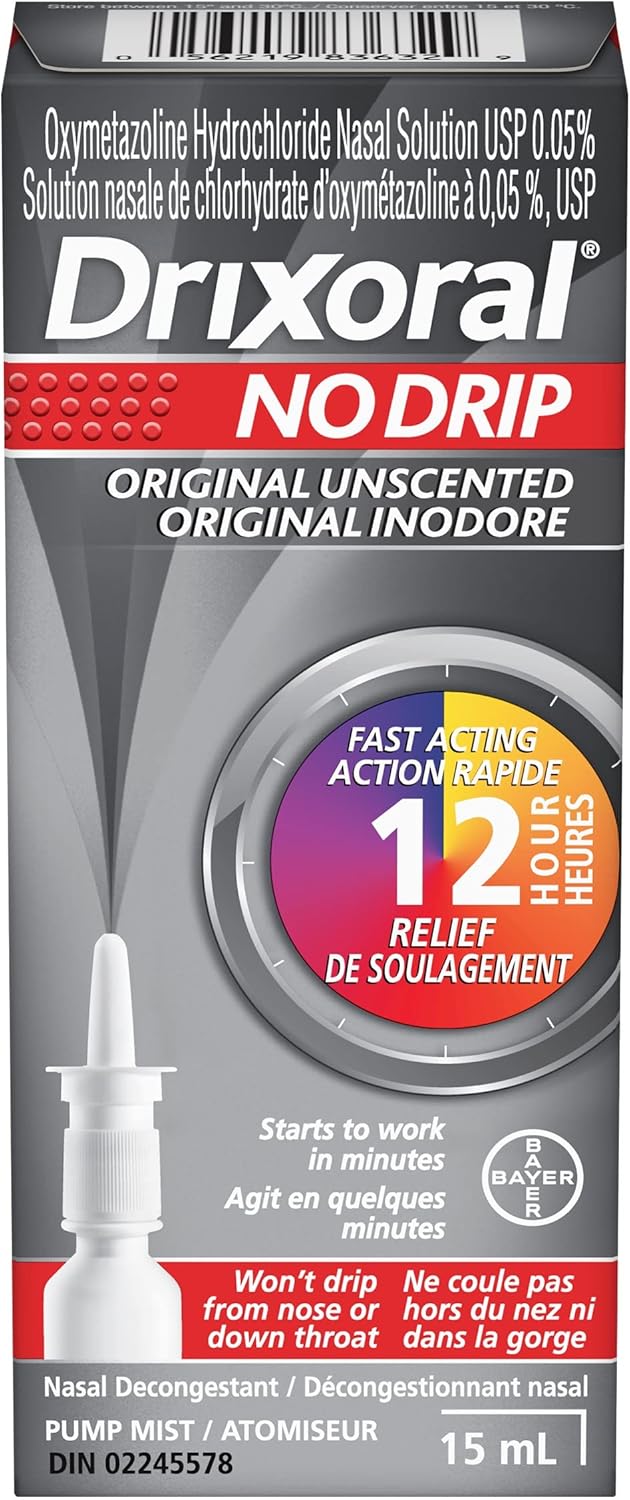 Drixoral No Drip Original Unscented Spray, Helps Relieve Nasal ...