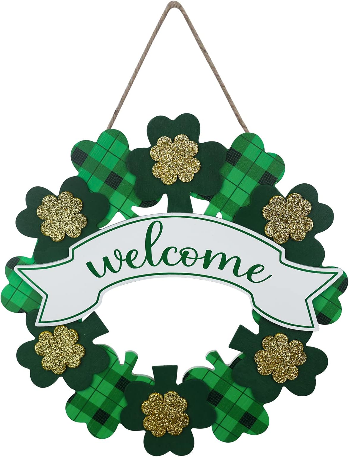 Amazon.com : Kigley St. Patrick's Day Door Sign Patrick's Shamrock Jar ...