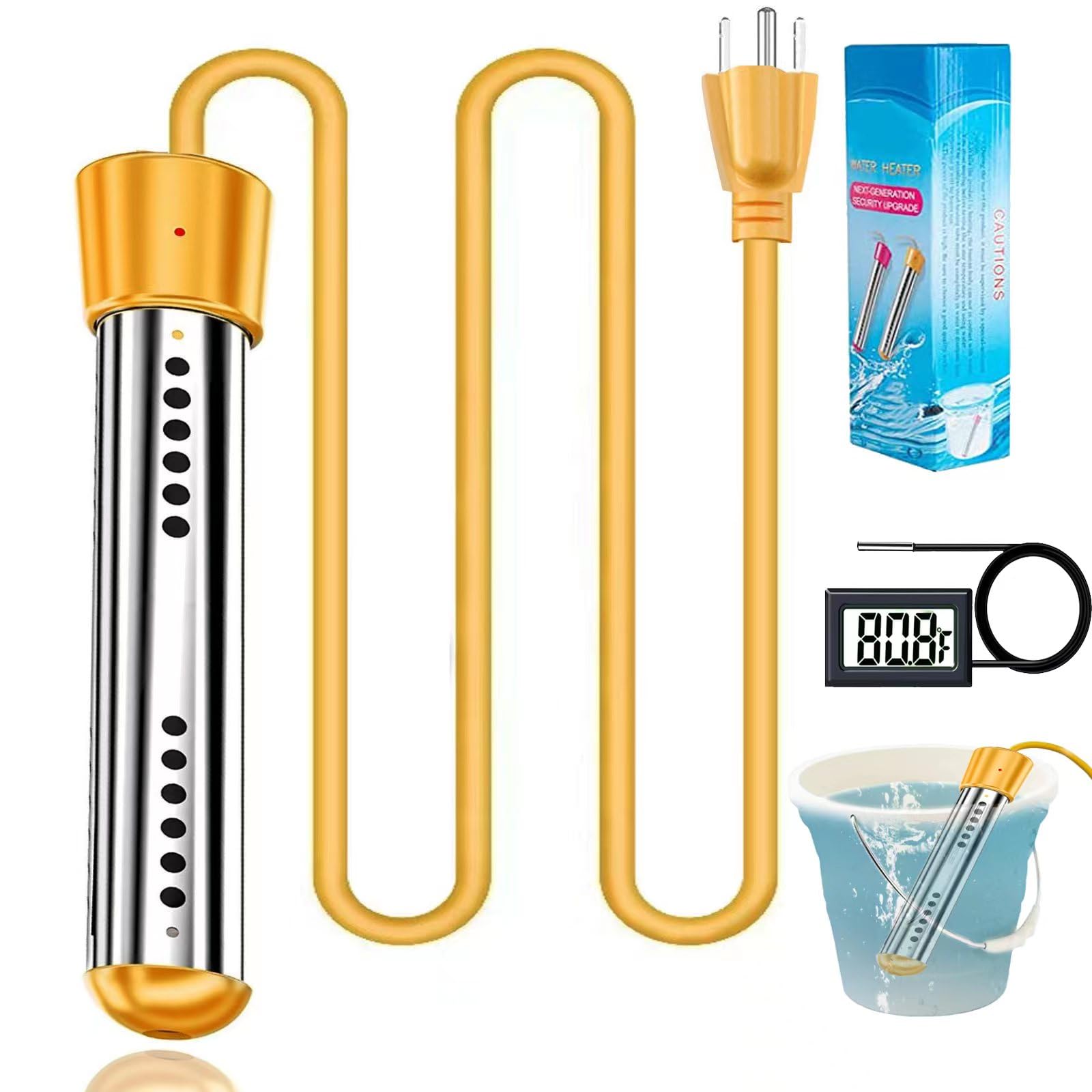 ACCUTRONIX Immersion Water Heater with 304 Stainless Steel Protection ...