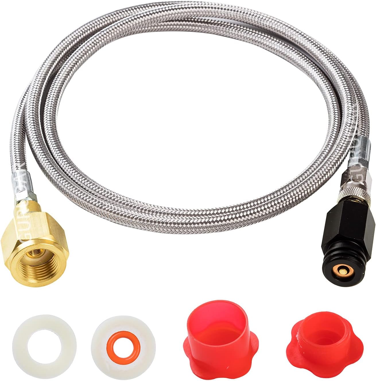Amazon.com: CGA320 G1/2 CO2 Cylinder Refill Adapter Hose - CO2 Refill ...