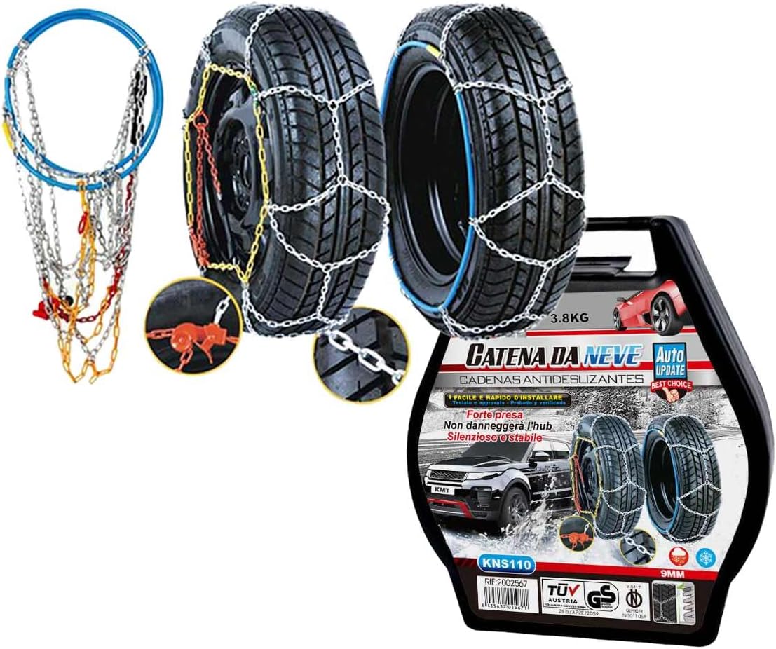 Lescars Anti Rutsch Ketten: Schneeketten Größe L für Reifen 215/55 R16 ...