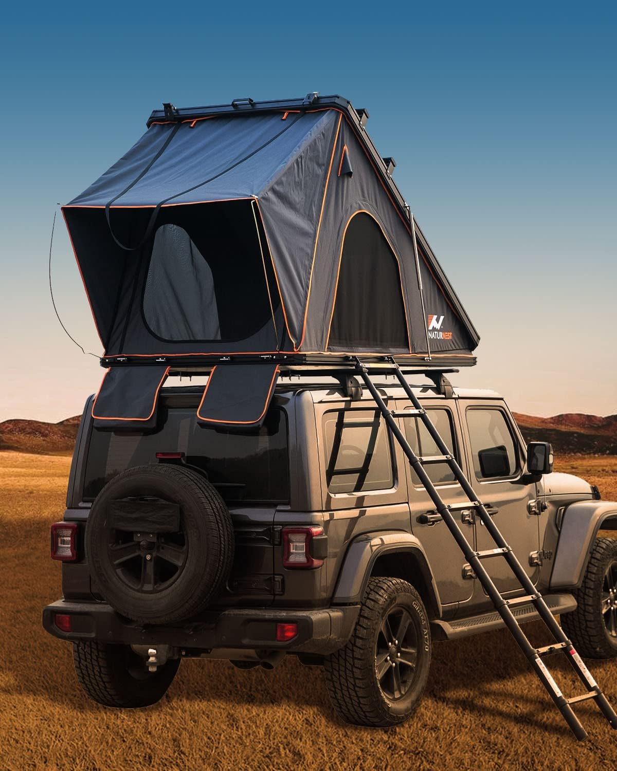 Amazon.com: Naturnest Hardshell Rooftop Tent for Jeep SUV Truck, Hard ...