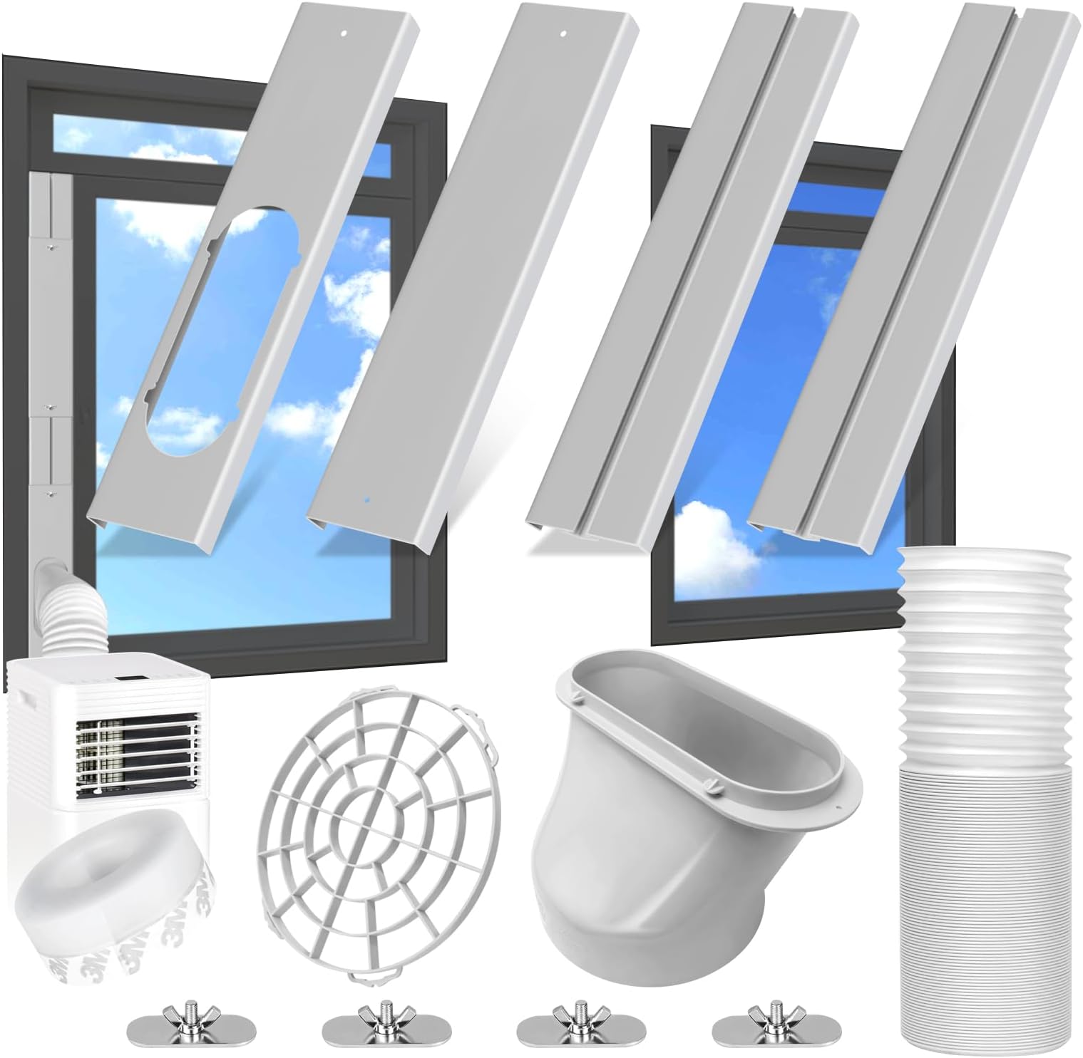 Amazon.com: Upgrade Portable Air Conditioner Window Kit with 5.9Inch ...
