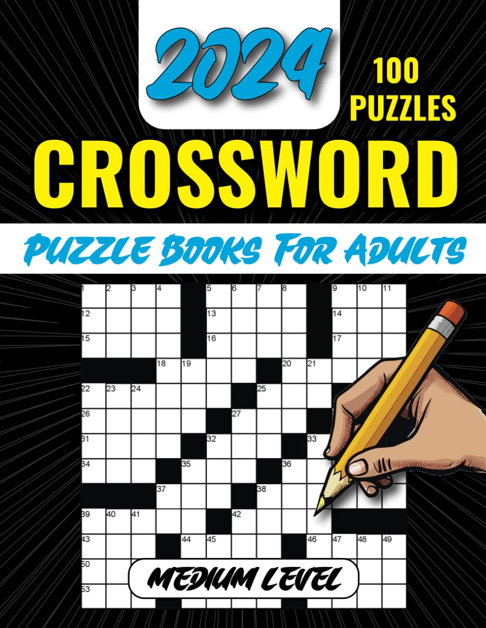 2024 Medium Crossword Puzzle Books For Adults - 100 Puzzles: Fun and ...