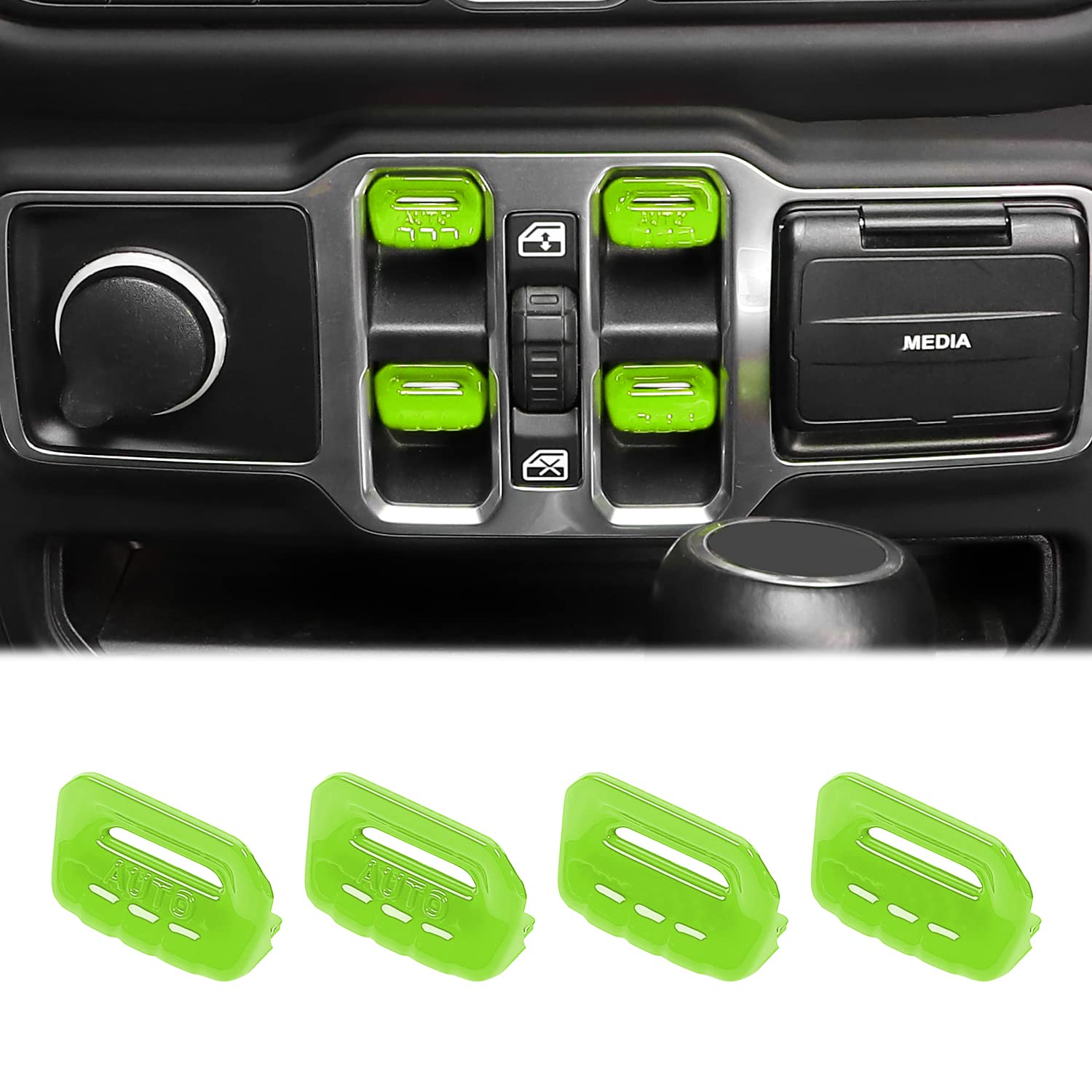 Snapklik.com : SQQP Window Switch Button Cover Trim Interior ...