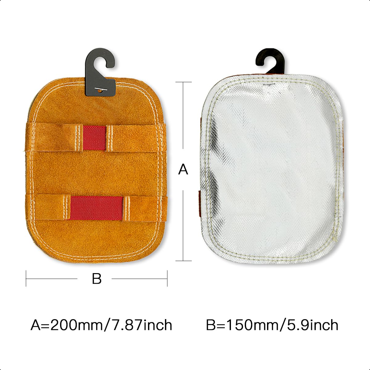 Snapklik.com : Hand Heat Shield High Temperature Hand Pad Split Cowhide ...