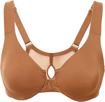 DELIMIRA Women's Comfort Underwire Full Coverage Non-Foam Racerback ...