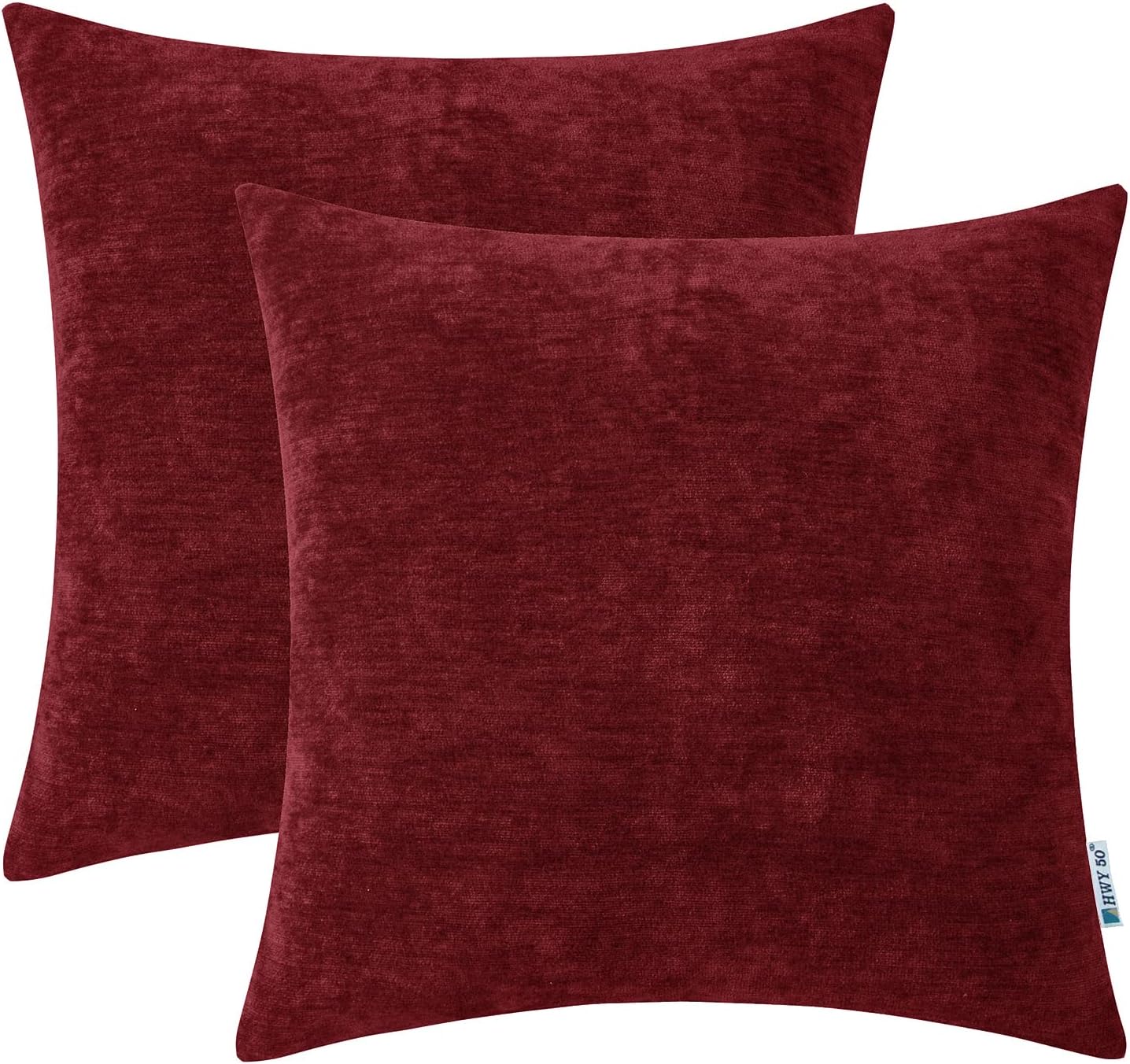 Amazon.com: HWY 50 Burgundy Red Decorative Throw Pillows Covers 22x22 ...