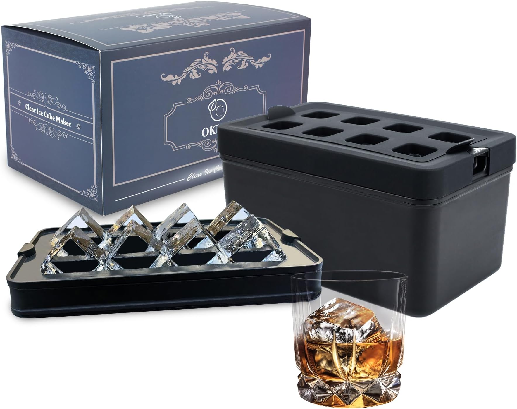 Amazon.com: ClearlyFrozen High Capacity (21 x 1.3 Inch) Home Clear Ice ...