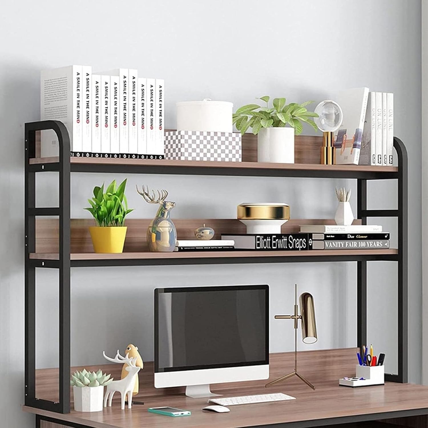 Amazon.com: Desktop bookshelf Desktop Bookshelf - 3 Tier Desktop ...