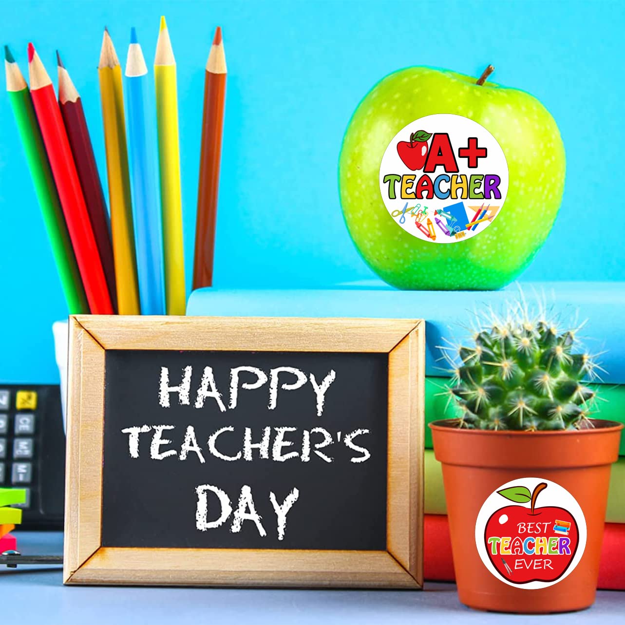 180pcs Thank You Teacher Labels 2 inch Teachers Day Appreciation Gifts ...